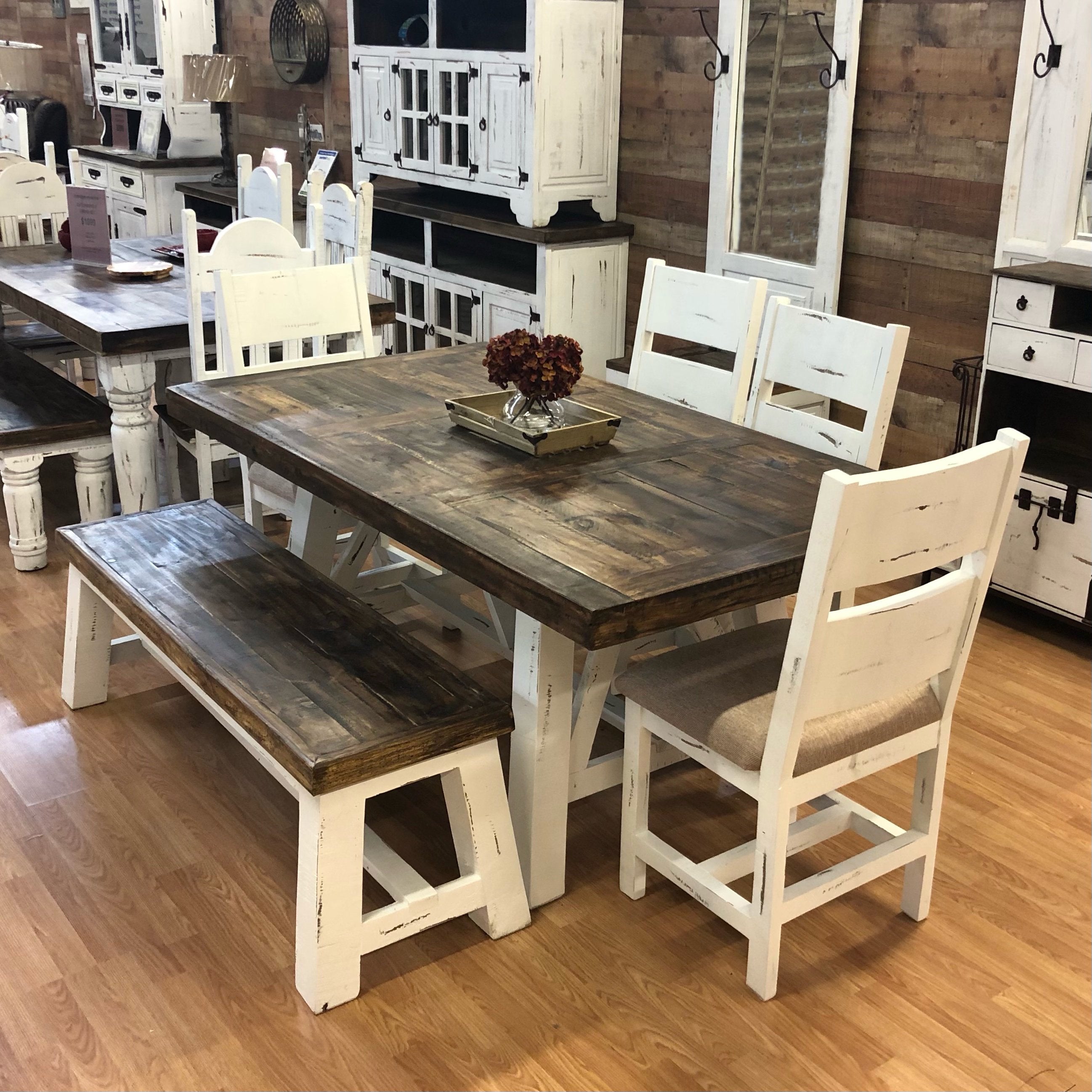 Branson Trestle Dining Set – 4State Rustic